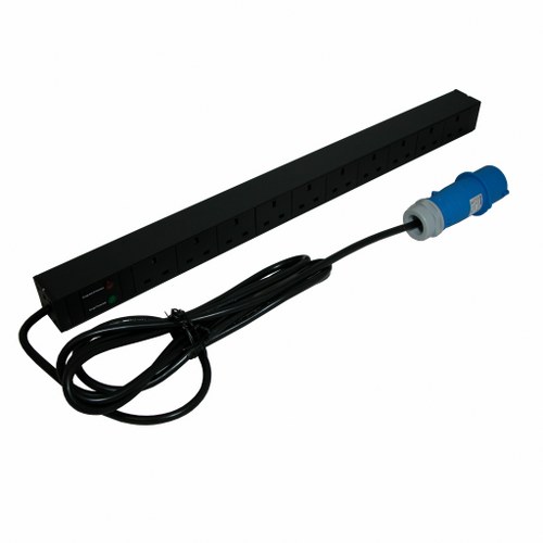 10 Way 13A Vertical PDU with 16AMP Commando Plug