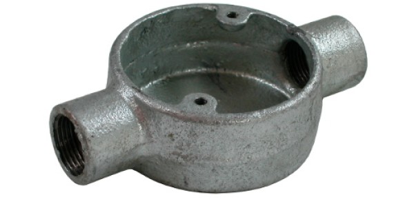 20mm Galvanised 2 Way Terminal Box