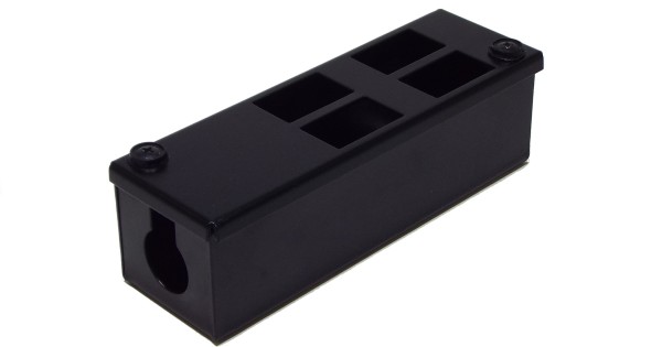 4 Way Vertical Black Metal GOP Box (2+2)