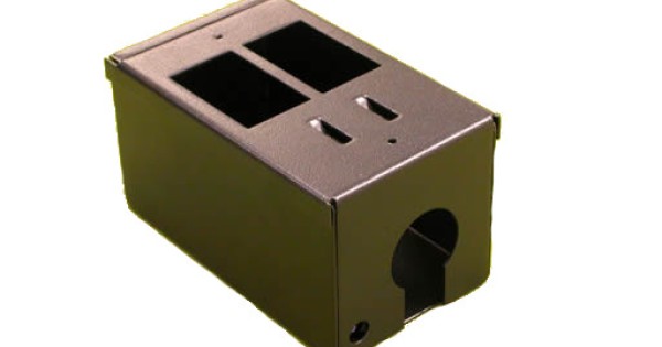 2 Way Vertical Black Metal GOP Box